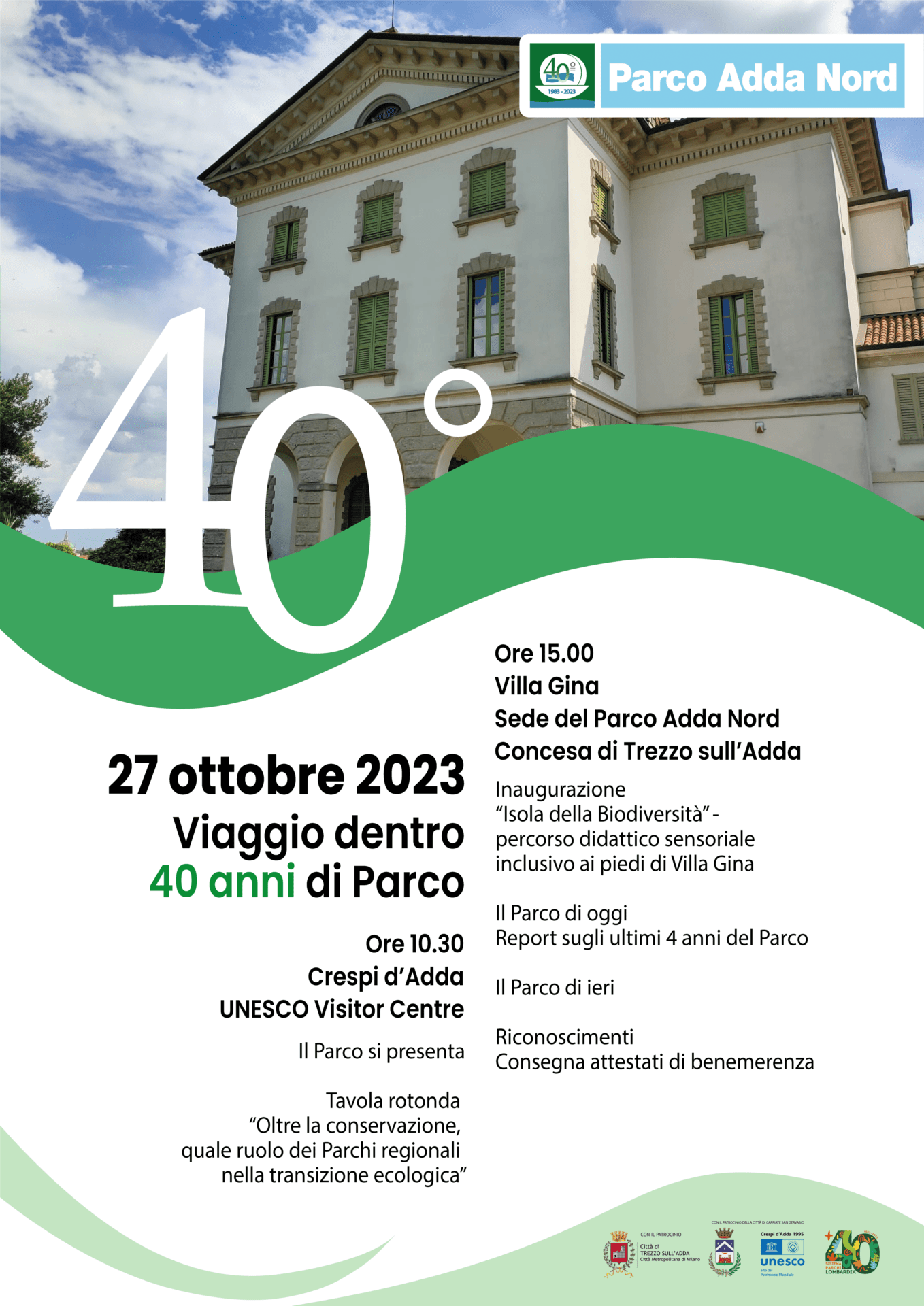 "Viaggio dentro 40 anni di Parco", l'anniversario del Parco Adda Nord ...